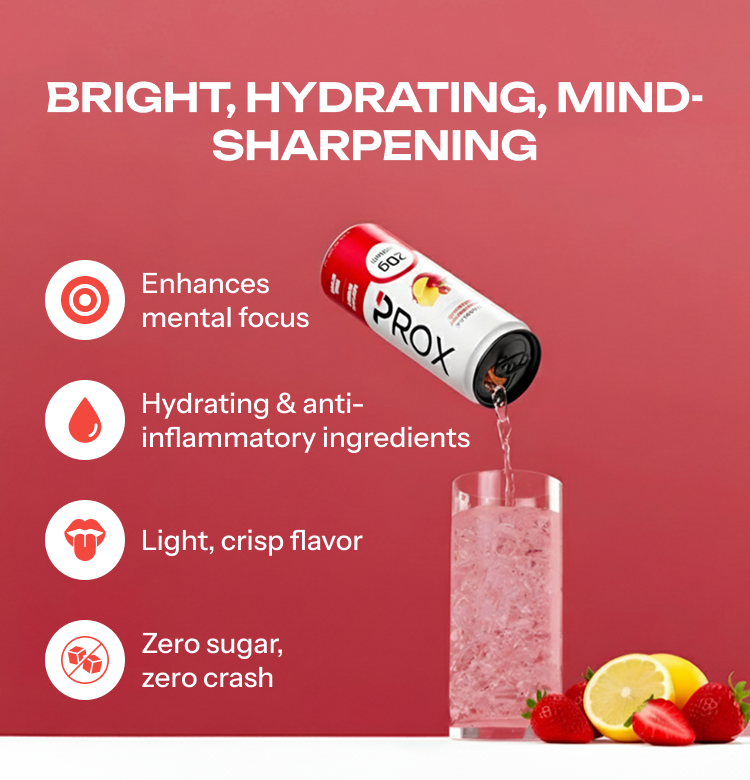 Prox Strawberry Lemonade Protein Energy Drink | 20g Protein, Zero Sugar ...